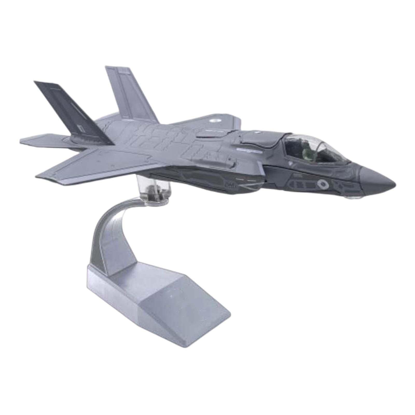 1:72 Scale F35 Plane Model with Display Stand, Metal Warplane Aircraft Fighter Toy for Desktop Shelf Decoration Collection