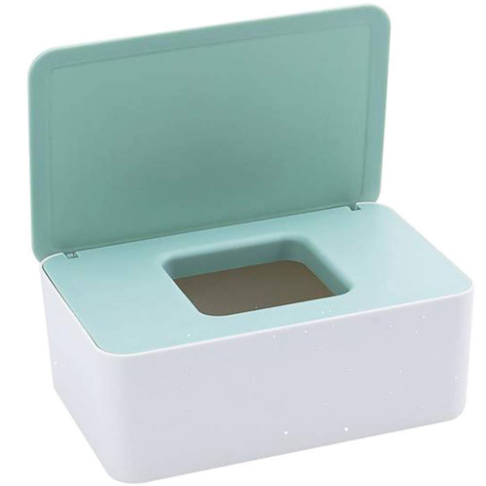 Diaper Wipes Dispenser Baby Wipes Case Wipe Holder Keeps Wipes Fresh, Easy Open & Close Wipe Container Large Capacity Green