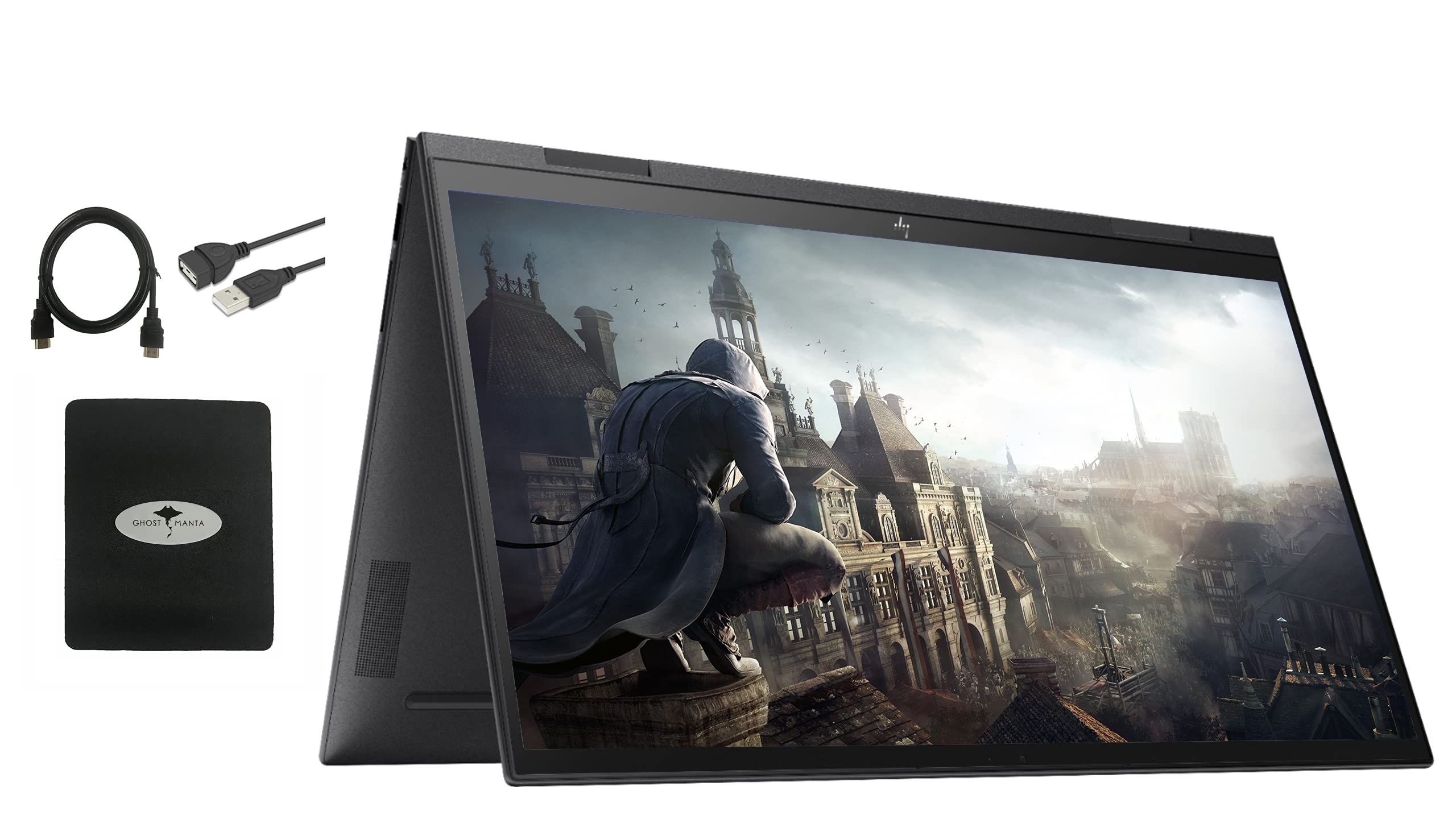 2021 HP Envy x360 2in1 15.6" FHD Touch-Screen Flagship Laptop, AMD Ryzen 5 5500U 6-core(Beat i7-11370H, up to 4GHz), 32GB RAM, 2TB PCIe SSD, Backlit-KB, Fingerprint, Win10,w/GM Accessories