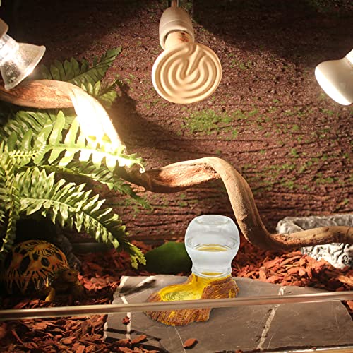 MINYULUA Reptile Water Feeder Automatic Water Dispenser Turtle Feeders Waterer for Turtle Frog Feeding Water Bowl Food Bowl Pet Supplies