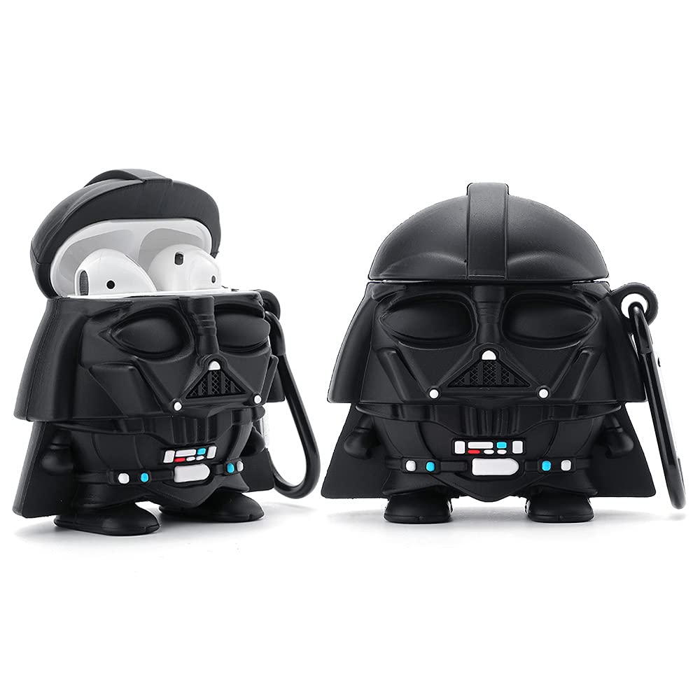 Awin Case for Airpods/Airpods 2 Case,3D Cute Cartoon Anime Airpod Case,3D Kawaii Unique Keychain Kits Kids Teens Boys Men Soft case for Airpods /Airpods 2 Case (New Black Man)
