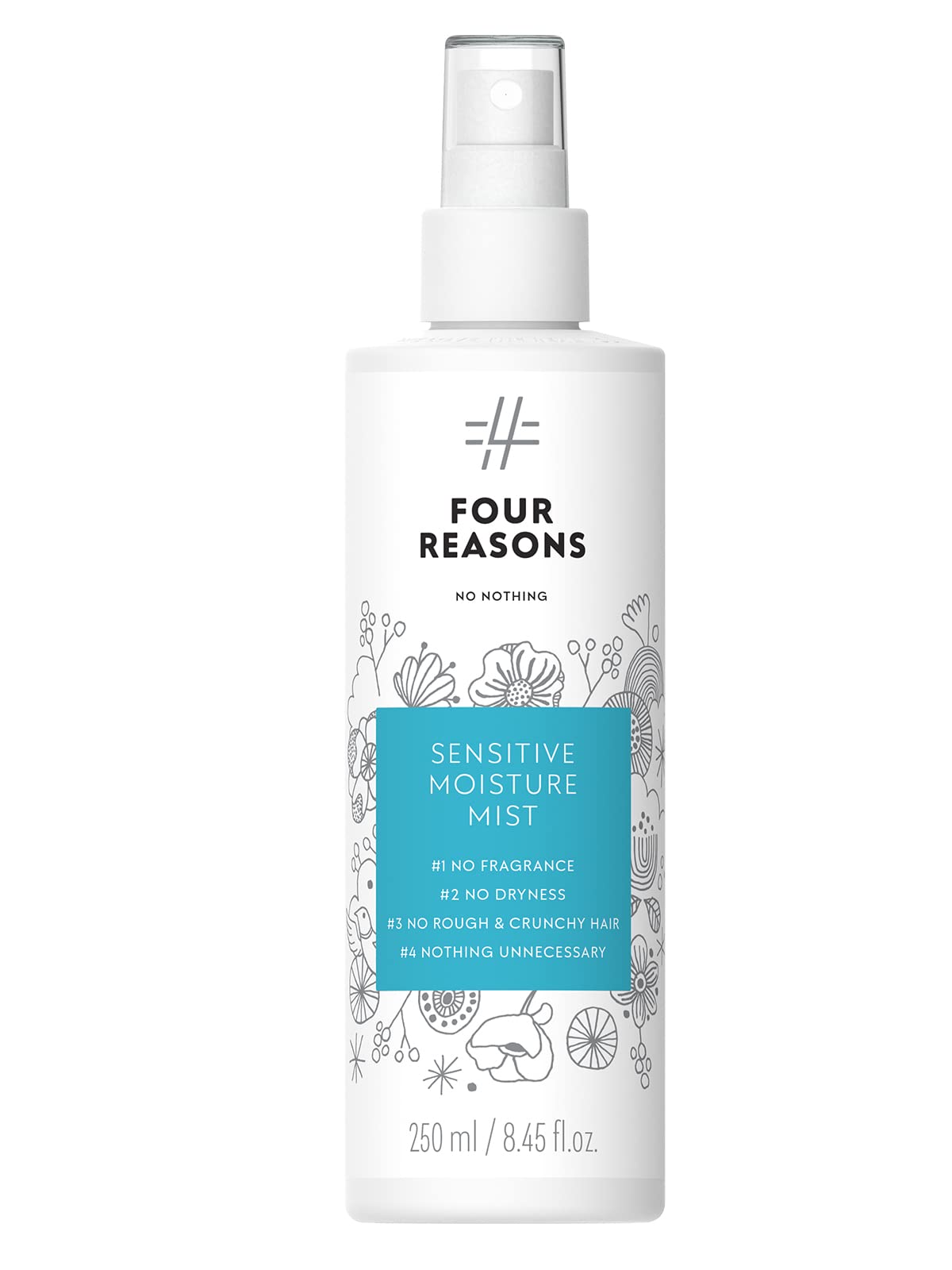 No nothing Very Sensitive Moisture Mist - Moisturizing and Conditioning Leave-in Mist | Unscented, Vegan, Hypoallergenic, Sensitive Detangling spray - 8.5 fl oz (New Packaging)