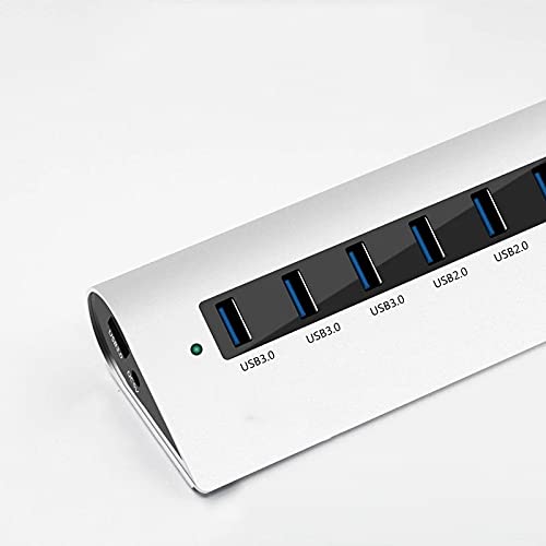 WJCCY 6 Port USB3.0 HUB One Point Six USB2.0/3.0 Docking Station Card Computer Notebook U Disk Multi-Port Splitter (Color : Gold)