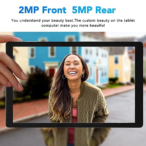 10.1 Inch 2 in 1 Tablet12, Deca Core CPU, 6GB RAM 128GB ROM, HD Touchscreen, Dual Speakers,Certified, Perfect for Office & Entertainment (US Plug)