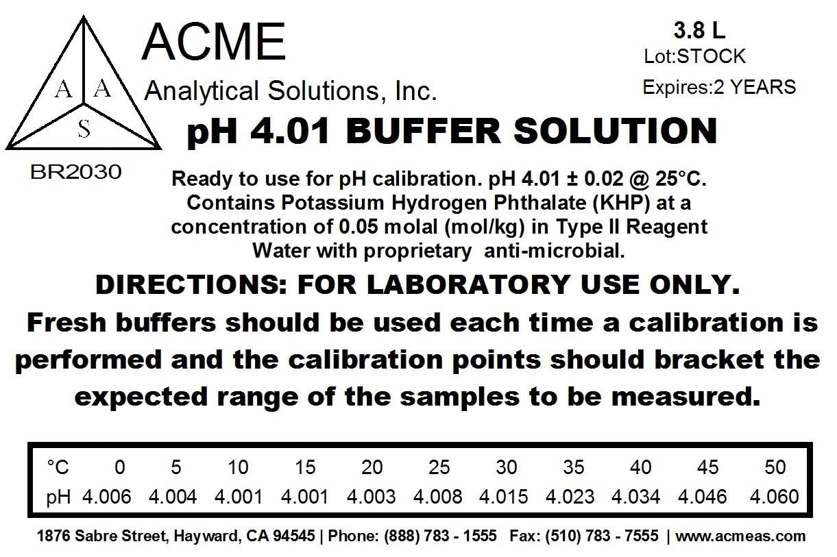 Acme Analytical Solutions pH 4 and 7 Buffer Solutions, 2 Gallons Total, pH Meter Calibration Solution, NIST Traceable Reference Standards, Designed for All pH Meters, 2 x 3.8 Liters, pH Buffer Combo