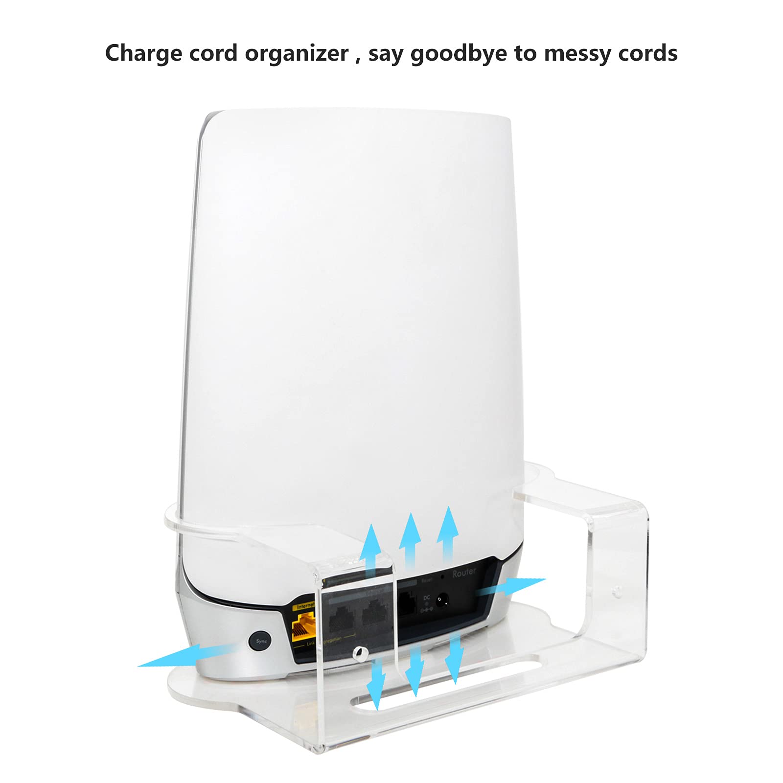 Orbi WiFi 6 Wall Mount Holder,Wall Mount Holder for Orbi Tri-Band Mesh WiFi 6 Router(RBK850)(RBK852)(RBK853)/(RBS750)(RBS751)(RBK752)(RBK753)/(AX4200)(AX5700)(AX6000) Orbi Mesh WiFi 6 System (2PCS)