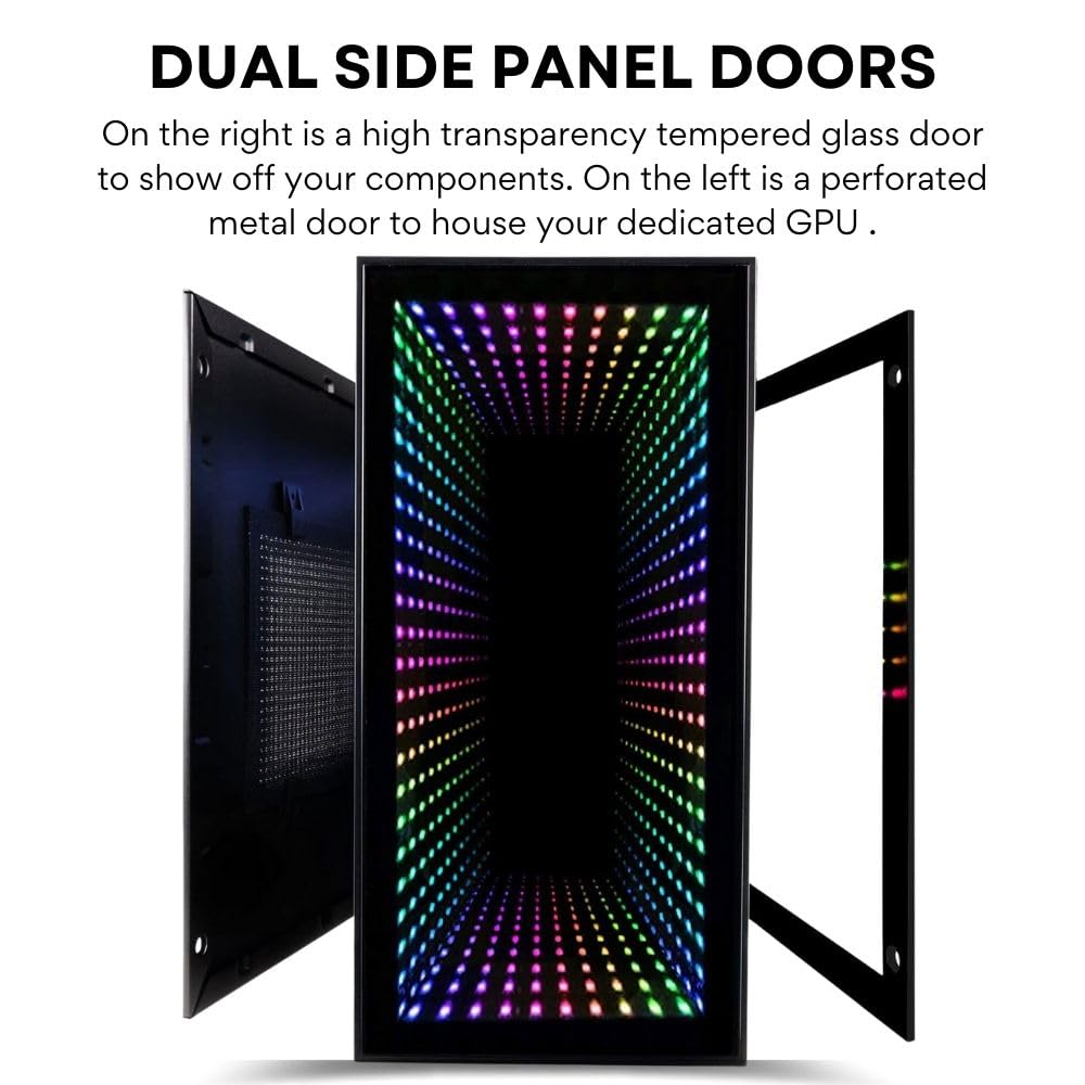 Empowered PC Continuum Mini RGB Gamer Desktop - AMD 8-Core Ryzen 7 7800X3D (~ i9-14900K), 32GB DDR5 RAM, 1TB Gen4 NVMe, RTX 4070, WiFi 6, Windows 11 Home - Tiny Liquid Cooled Gaming Computer