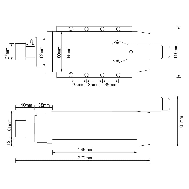 110V Spindle Motor Kit,2.2Kw Spindle Motor 24000Rpm 400Hz ,VFD Variable Frequency Drive ,13 pcs ER20 Collets (1-13mm)for CNC Router Engraving Milling Machine