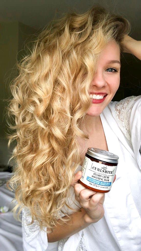 CURLSMITH - Hydro Crème Soothing Mask - Vegan Soothing Deep Conditioner for any Hair Type, Encourages Growth (8 oz)