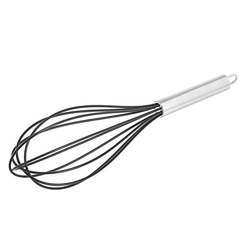 AmazonCommercial Stainless Steel & Silicone Non-Stick Coated Whisk, 12 Inch