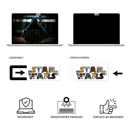 ERT GROUP Original and Officially Licensed by Star Wars Webcam Cover, Pattern Star Wars 004, Privise Sliding Camera Cover for Laptop, Computer and Tablet, Security Products