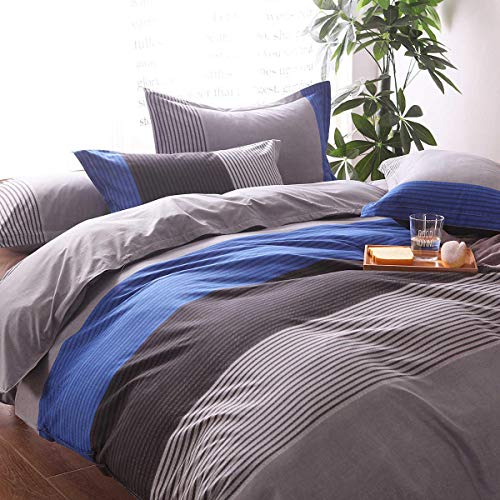 Bed Linen 3 Piece Bed Sheet Quilt Cover Quilt Cover Pillowcase Bedding Cover Stripe Style Quilt Cover Pillowcase Large taoxiang (Color : Red)
