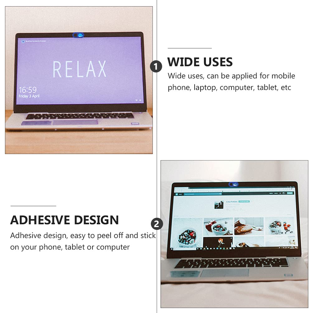 SOLUSTRE 6Pcs Lens Cover Adhesive Webcam Cover Laptop Camera Cover Camera Cover for Camera Cover Camera for Computer Camera Front Slider abs Sticker