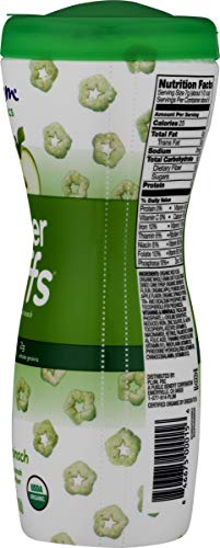 Plum Organics Baby Food Pouch | Super Puffs | Apple With Spinach | 1.5 Ounce | 4 Pack | Organic Food Squeeze for Babies, Kids, Toddlers