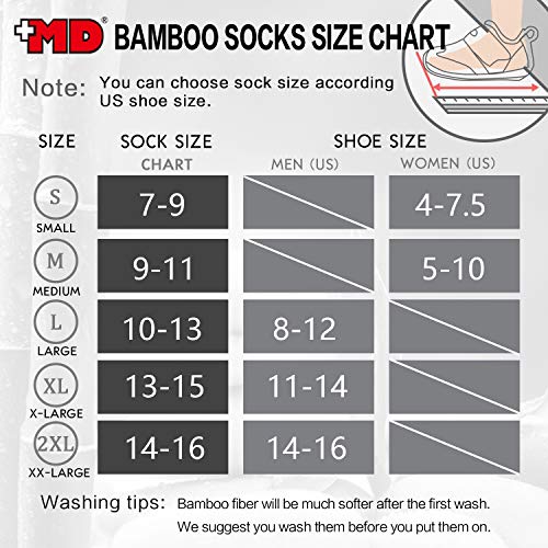 +MD Mens Breathable Bamboo Socks Moisture wicking and Odor Resistant Low Cut No Show Athletic Socks,4 Pack Coffe10-13