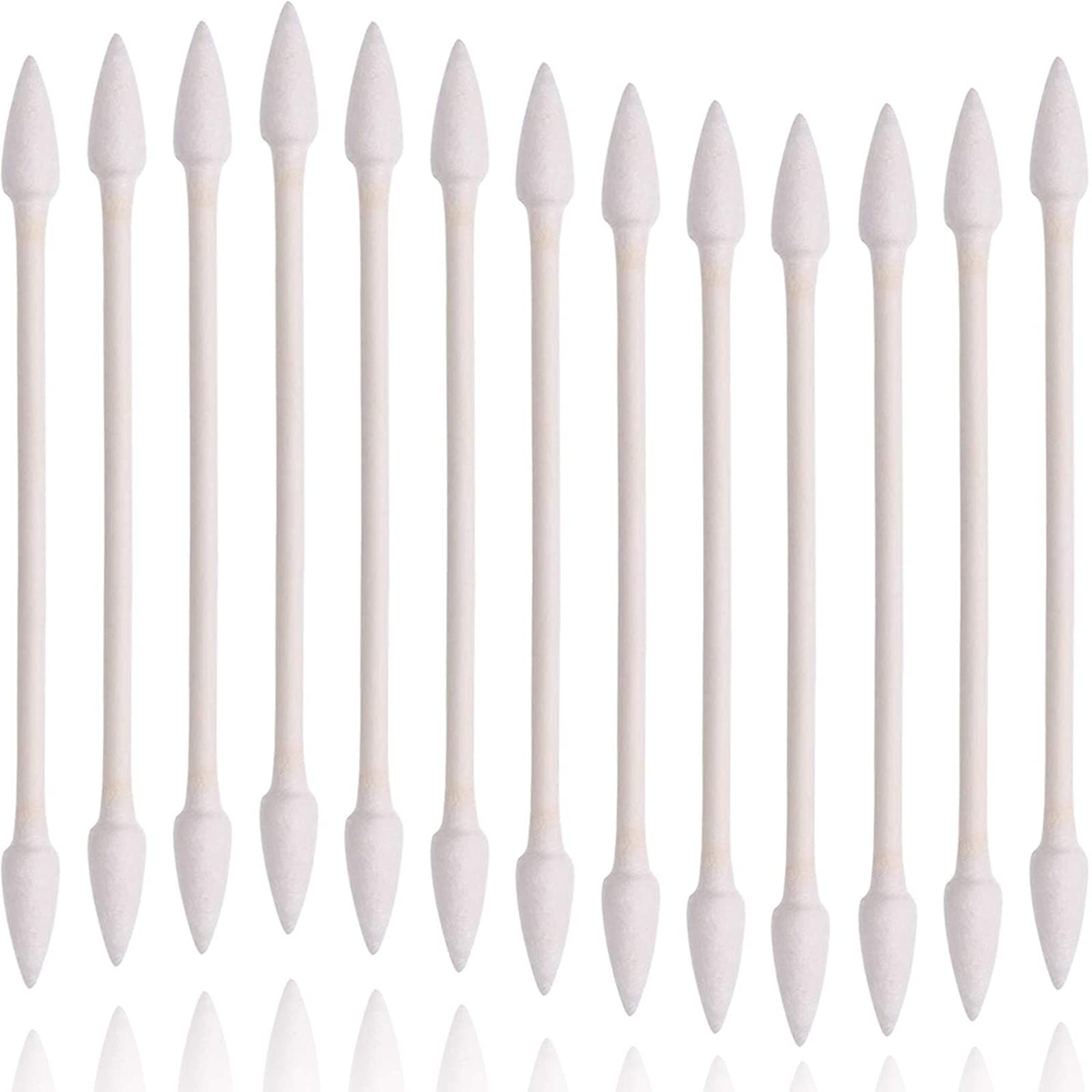 Pointed Tip Cotton Swabs 800 Pieces, Double Precision Tips with Paper Stick,Cotton Buds for Makeup Nails,4 Packs of 200 Pieces (Double Pointed)