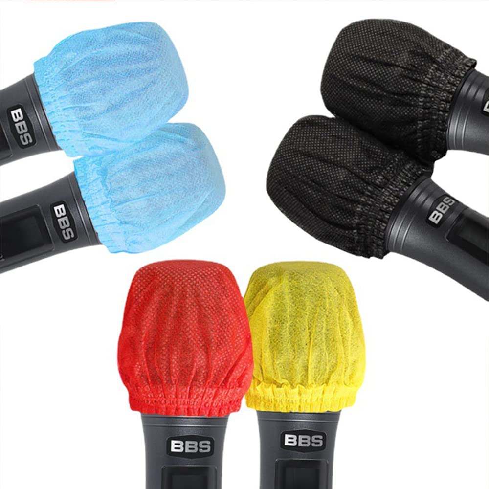 100 PCS Disposable Hygienic Microphone Covers Microphone Protector Microphone Covers for Portable Microphones for Concert Karaoke Recording