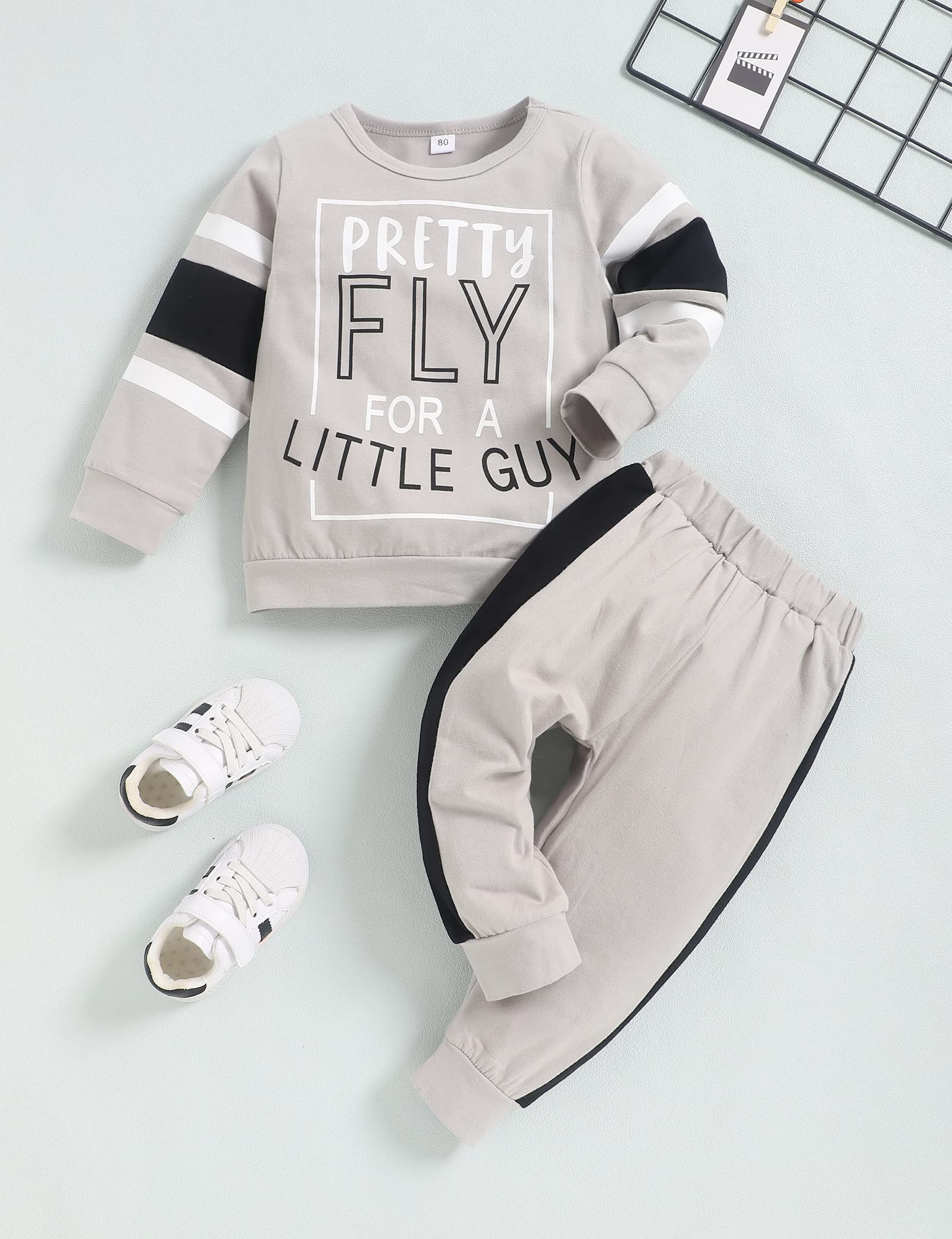 Menglang Toddler Boy Clothes Long Sleeve Pullover Sweatshirt Jogger Pant Sets 2 Piece Outfit 3T 4T Boys Clothes