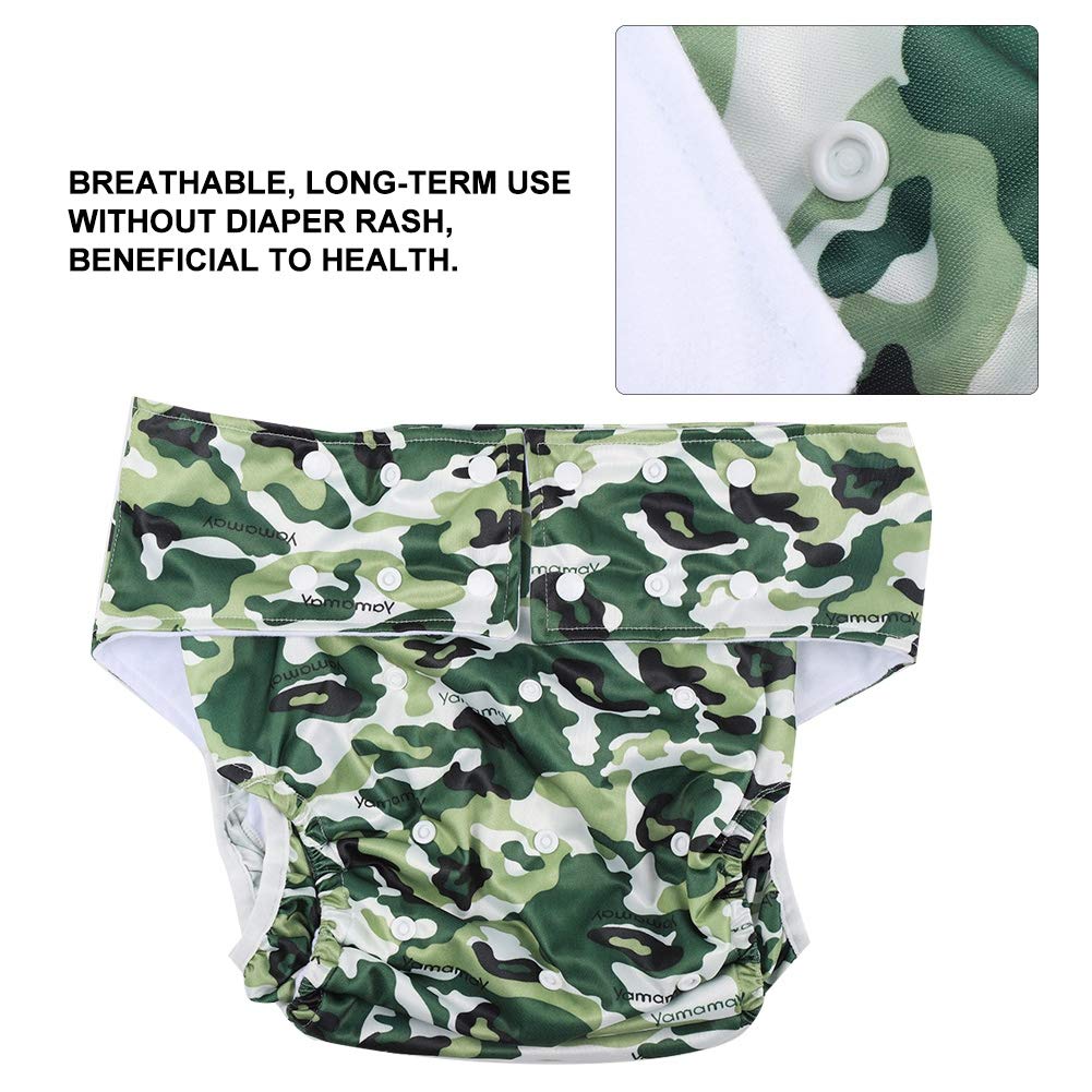 Wytino Washable Diapers,Reusable Adult Diaper Leak Proof Protection, Washable and Reusable Adjustable Breathable Adult Diaper for The Elderly, One Size Fits All(3)