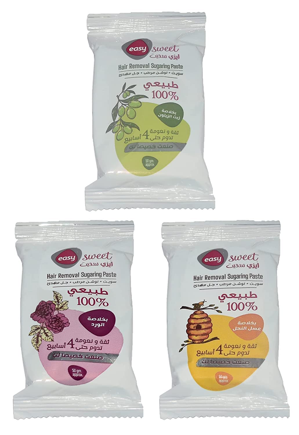 100 Pcs Wholesale Easy Sweet to Prepare Packs for Hair Removal Waxing, Waxing, Sugar Honey Sweetener Paste Natural For All Body Parts All Hair Types Brazilian Bikini Underarms Easy To Prepare - 100 packs