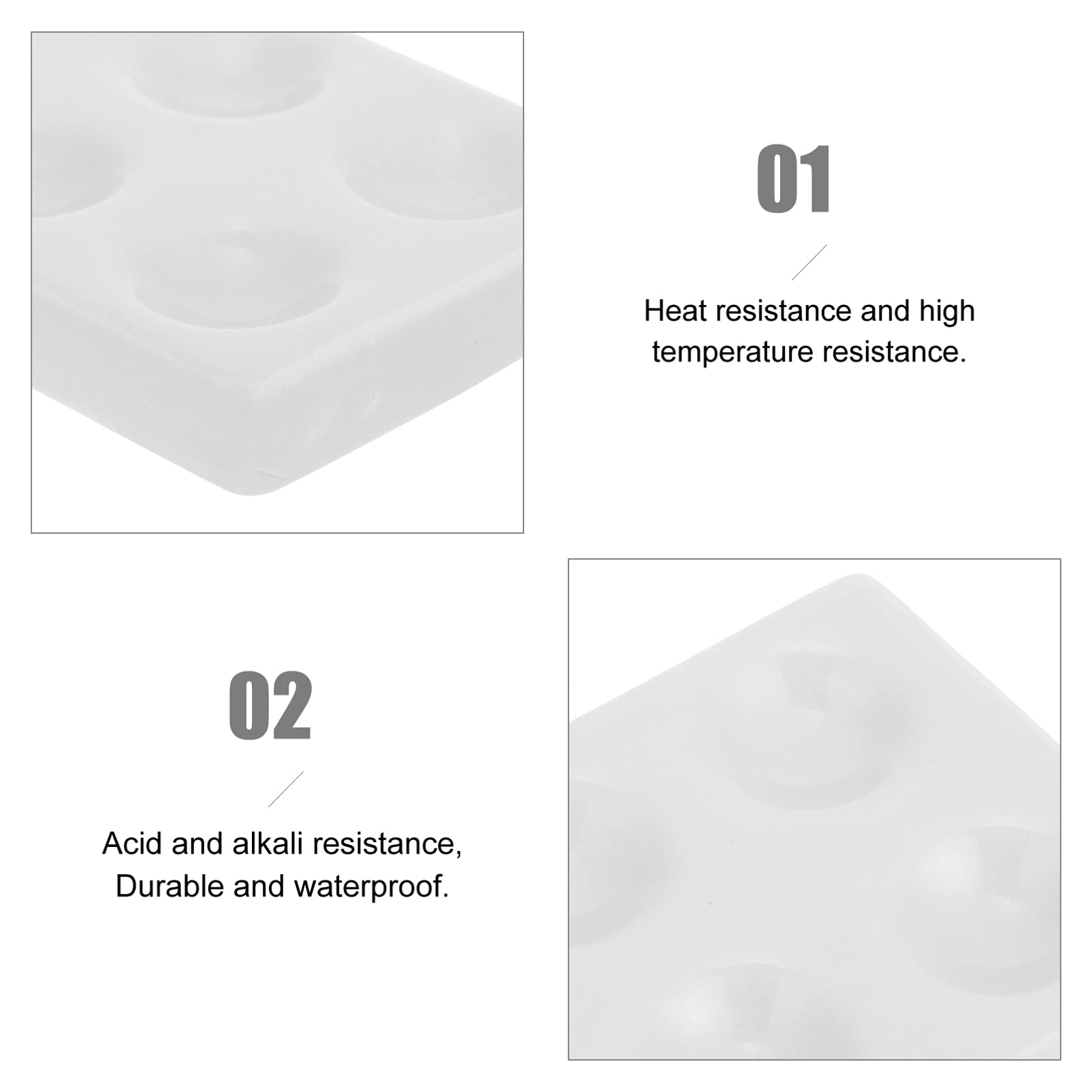 Baluue Depressions Porcelain Spot Plate 6 Wells Scientific Ceramic Spotting Reaction Plate for Laboratory Experiment Chemical Testing White