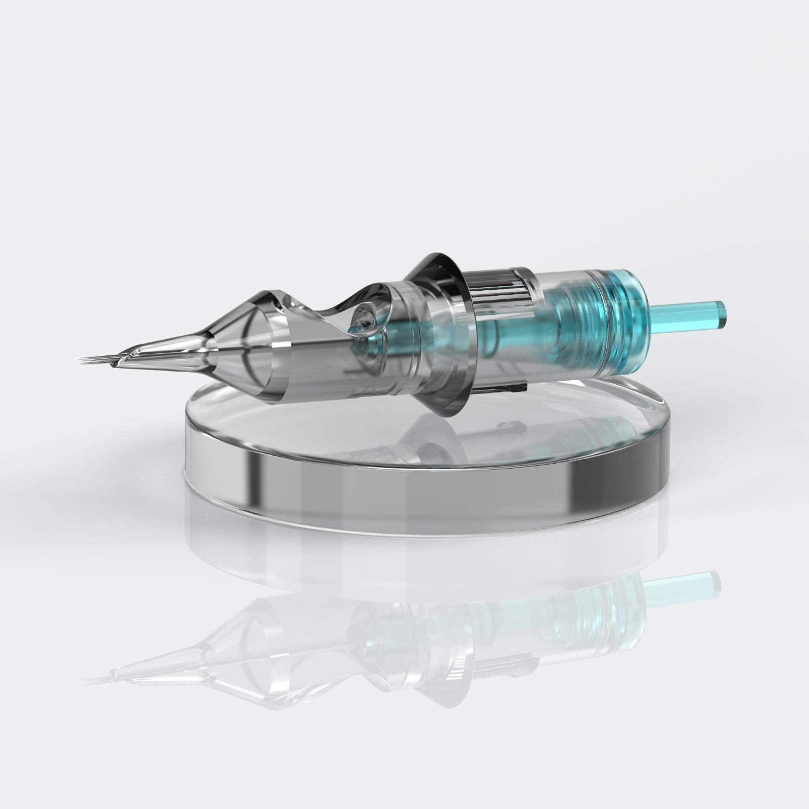 STIGMA Aquamarine Knight Tattoo Cartridges #10(7RL) 20Pcs Bugpin Disposable Tattoo Needle Cartridges with Membrane Round Liner EN02B-20-1007RL