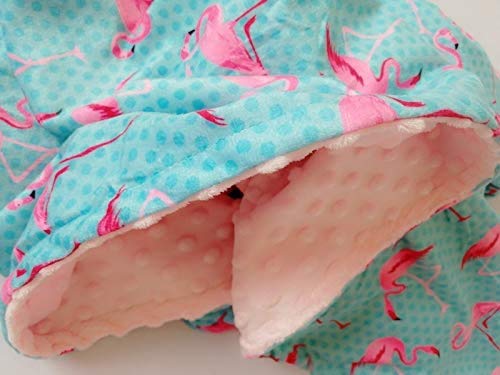 Baby Blanket Super Soft Minky Blanket with Double Layer Dotted Backing Pink Flamingo Security Blanket for Newborns Nursery Stroller Receiving Toddlers Crib Bedding for Boy or Girl(30 x 40 Inch)