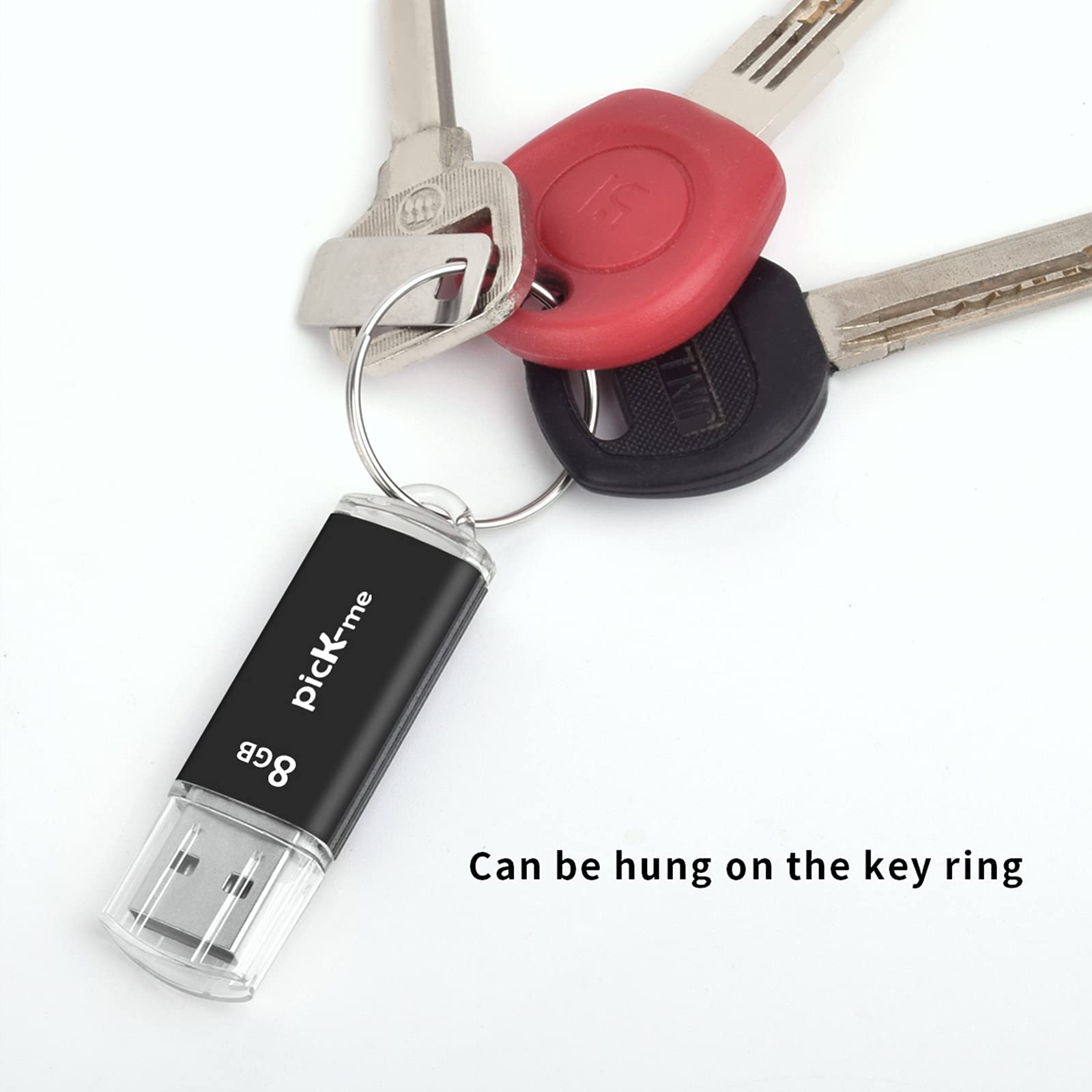 picK-me USB2.0 Flash Drive, 2 PCS USB Memory Stick Drives Bulk, for Data Storage and Share, for Desktop/Laptop/Smart TV/Car Audio etc (8GB)