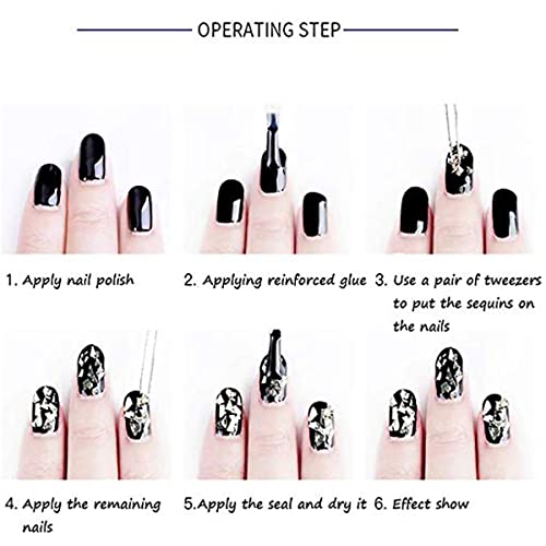 12 Grids Chameleon Nail Art Sequins Polygon Holographic Nail Supplies Bright Moving Nail Glitter Pattern Mermaid Nail Glitters Flakes Design 3D DIY Acrylic Nails for Women Manicure Powder Decorations