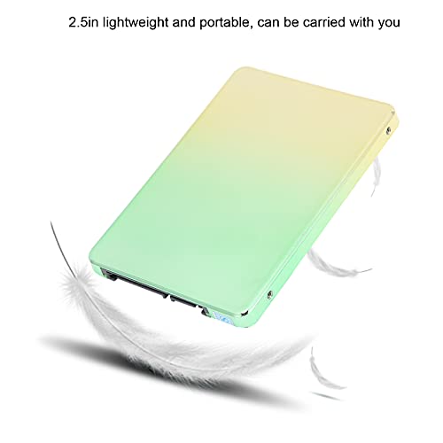 Yunir Solid State Disk, 2.5in SATA 3.0 Interface Portable SSD, High Speed SSD Storage Device with Fashionable Color Fit for Computer Desktop(60GB)