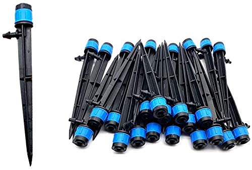 Qixivcom 60 Pack Adjustable Irrigation Drippers Drip Emitters Micro Spray for 4/7mm Drip Tube 360 Degree Full Circle Pattern Water Flow Drip Irrigation System Drip Emitters for Herbs Garden Vegetable