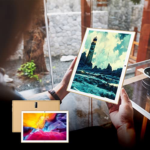 10.1 Inch HD Android Tablet, 8-core IPS Game Tablet PC 5.1 Operating System With WiFi/BT/FM/GPS, 16GB ROM 256GB Expand, Support SIM Communication& Android Voice Call, Dual Cameras