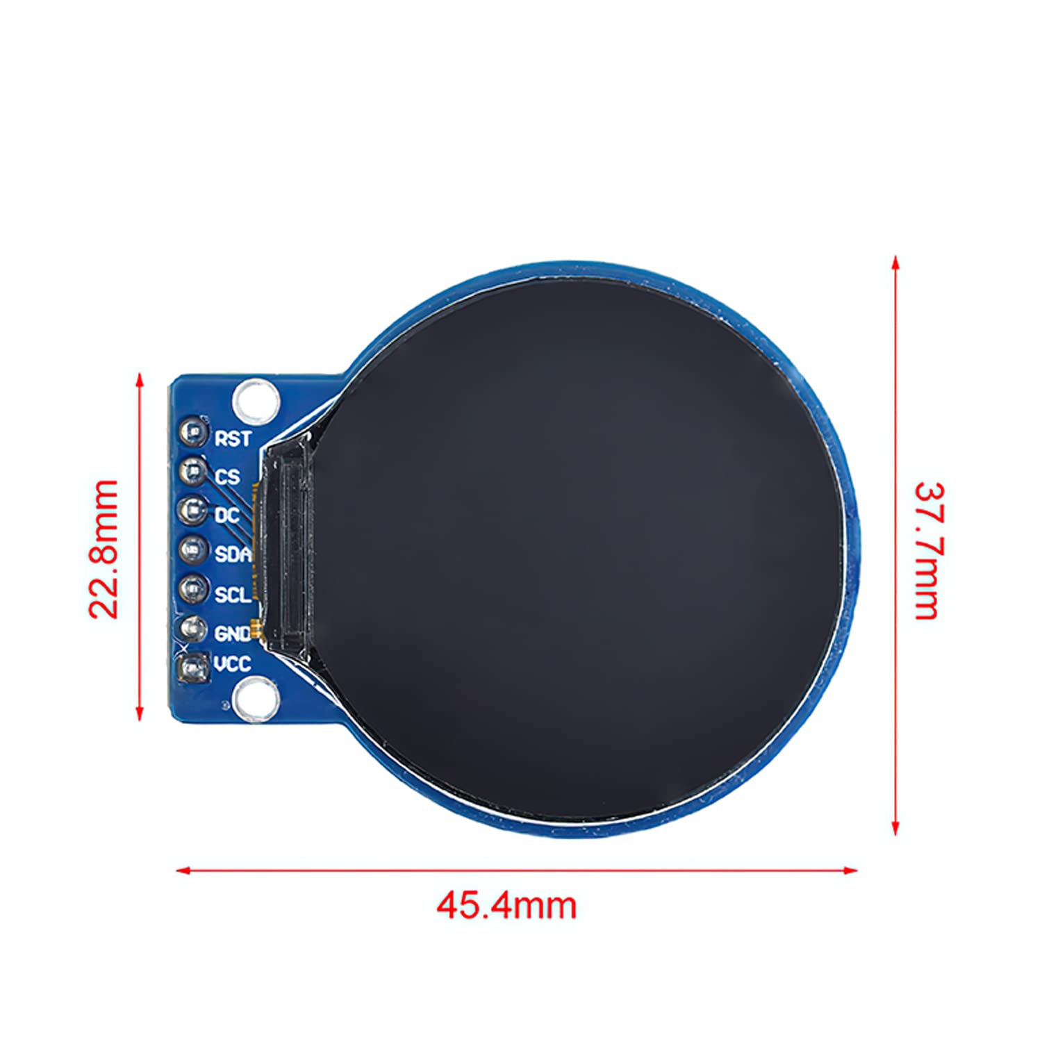 1.28 inch Round TFT LCD Display Module Round RGB IPS HD 240x240 Resolution GC9A01 Driver 4 Wire SPI Interface Adapter Board