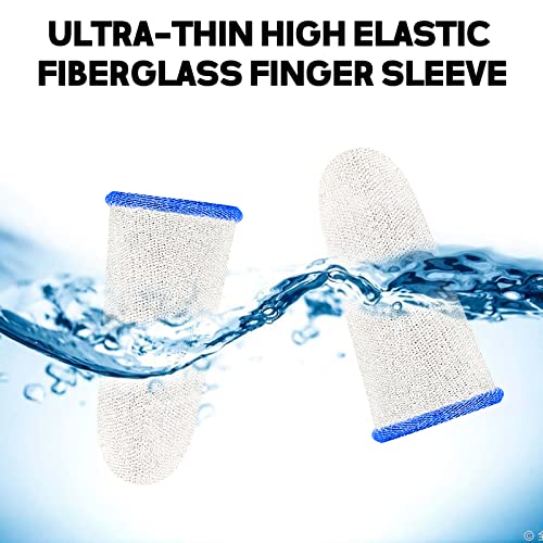 10 Piece Mobile Phone Gaming Finger Sleeves Finger Gloves Thumb Anti-Sweat Breathable Cool Finger Covers Glass Fiber for Mobile Game Touchscreen Finger for Phone Game PUBG