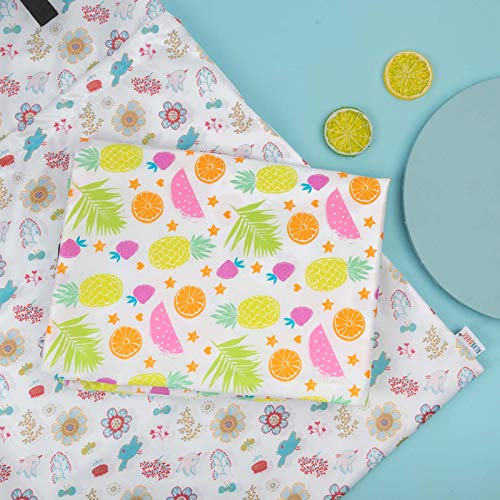 ALVABABY 2 Pack Large Wet Dry Bag Waterproof Hanging Cloth Diaper with Double Zippered Pockets 25x18 inches (Colorful world)