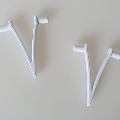 12 Pieces Pool Butterfly Clip V Clip Pool Attachment Clip for Swimming Pool Pole Attachments for Leaf Rake Brush Skimmer Net, White
