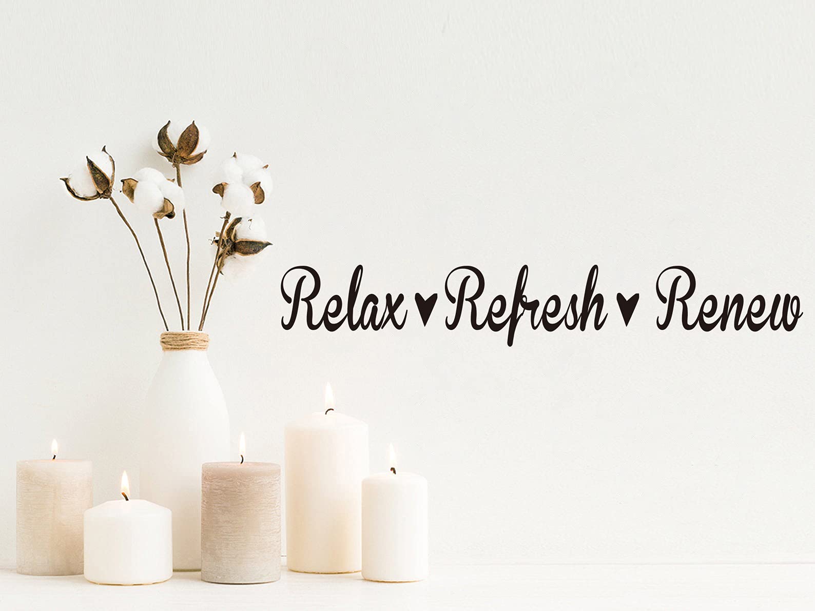 Summerjokes Relax Refresh Renew Funny Wall Sticker Decal Vinyl Sticker, Family Bathroom Toilet Spa Art Wall Decoration (199)