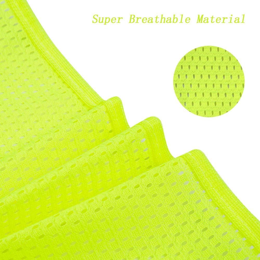 2 Pack Hard Hat Sun Shade Neck Shield, Minelife Full Brim Mesh Neck Sunshade Hard Hat Accessories for Hardhats, High Visibility, Reflective(Yellow)