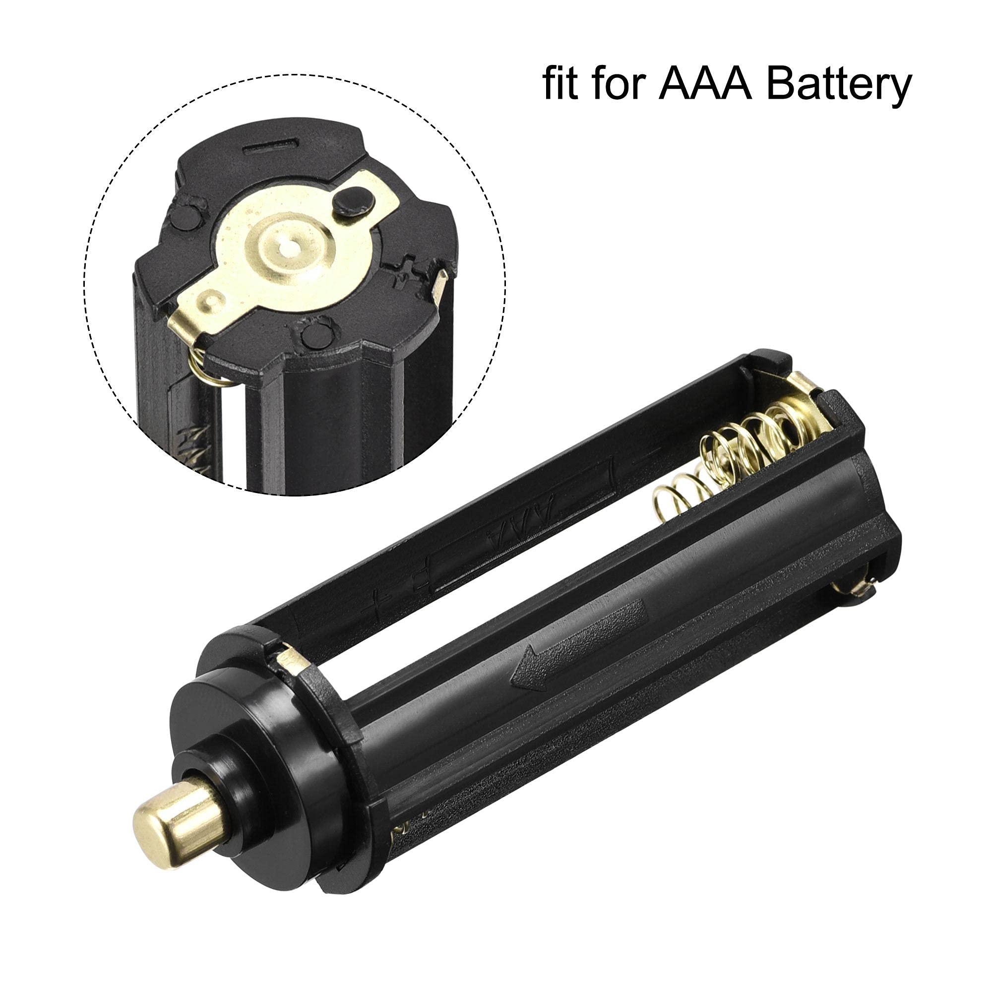 uxcell AAA Battery 3x1.5V Storage Adapter Case,18650 Battery Holder Converter for AAA LED Flashlight 8 Set