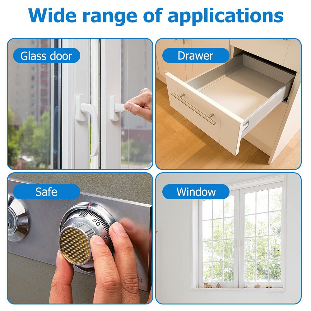 2 Pack Home Security Anti-Theft Window & Door Alarm, Ultra-Slim Loud Alarm Vibration Sensor Detector for Warning Burglars Intruder, Good for Home, Office, RV, Dorm Room (2)