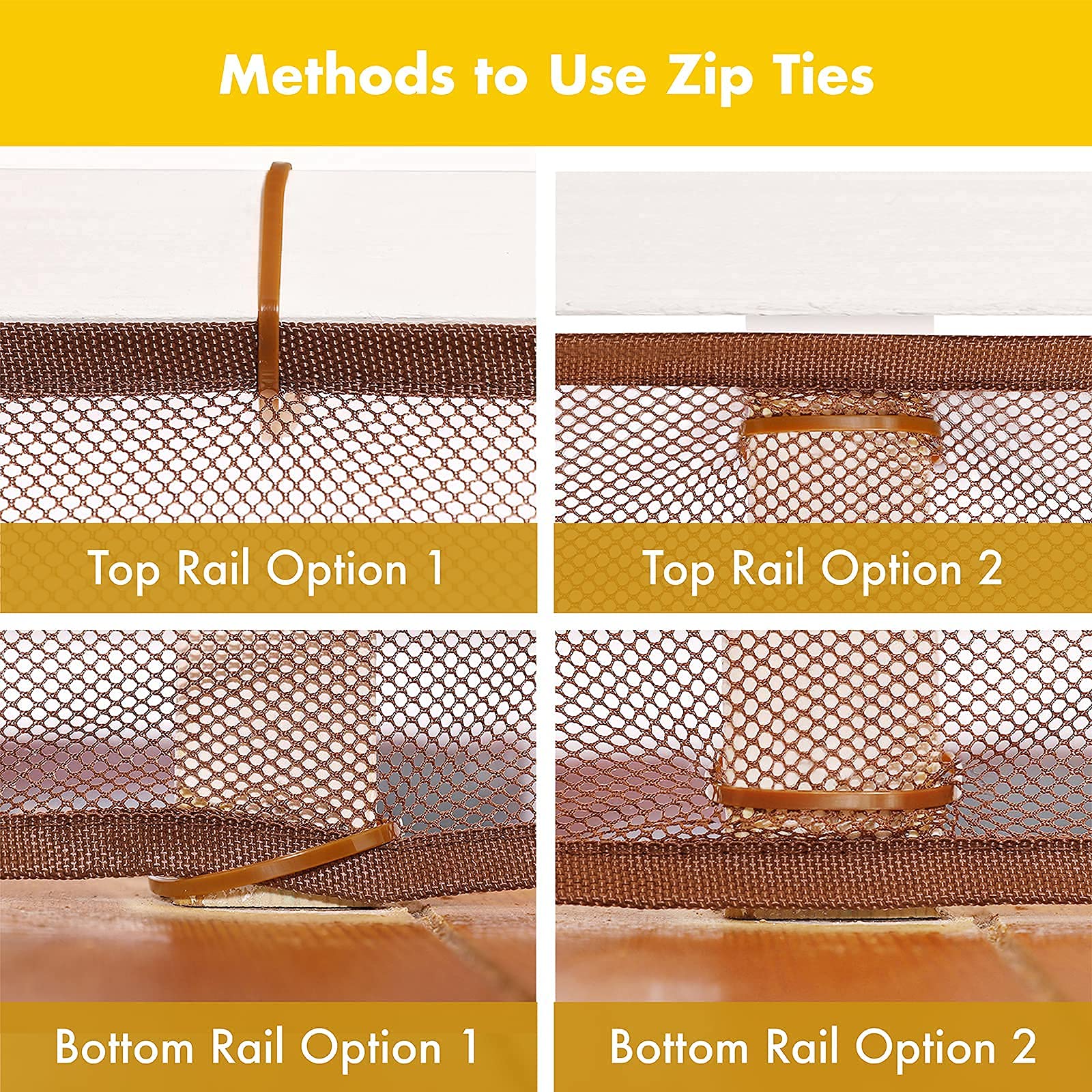 Banister Guard for Baby 10x3ft, Rail Mesh Netting for Stair, Balcony, Child Safety Net Safe Railing Barrier for Kids, Pets, Toys (10x3ft, Brown)