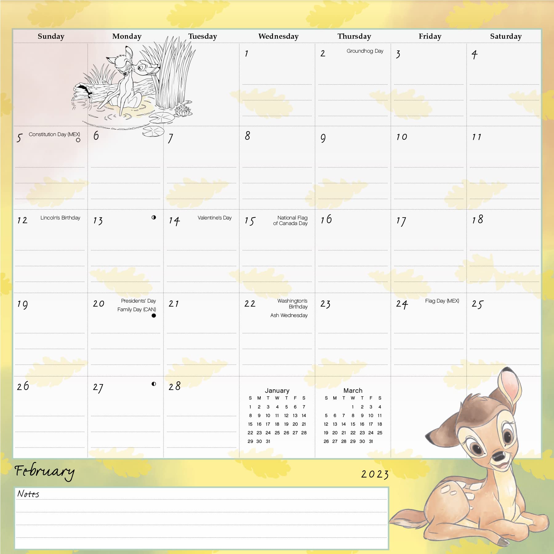 2023 Disney Classics Magnetic Family Calendar