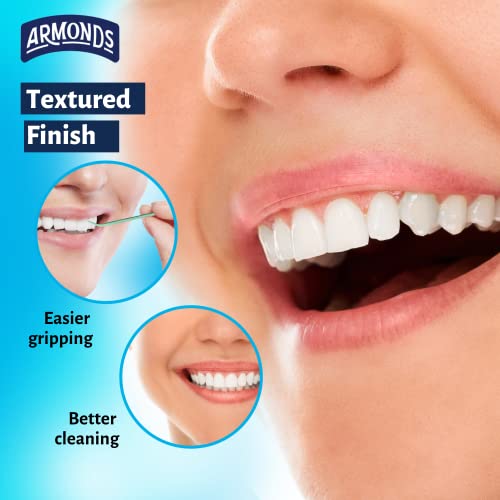 Armonds ProPicks MicroPick Dental Picks for Teeth Cleaning with Zinc Oxide - Disposable Plastic Toothpicks for Teeth & Gums - Protects Teeth & Massages Gums - 3 Packages x 120 Plastic Dental Picks