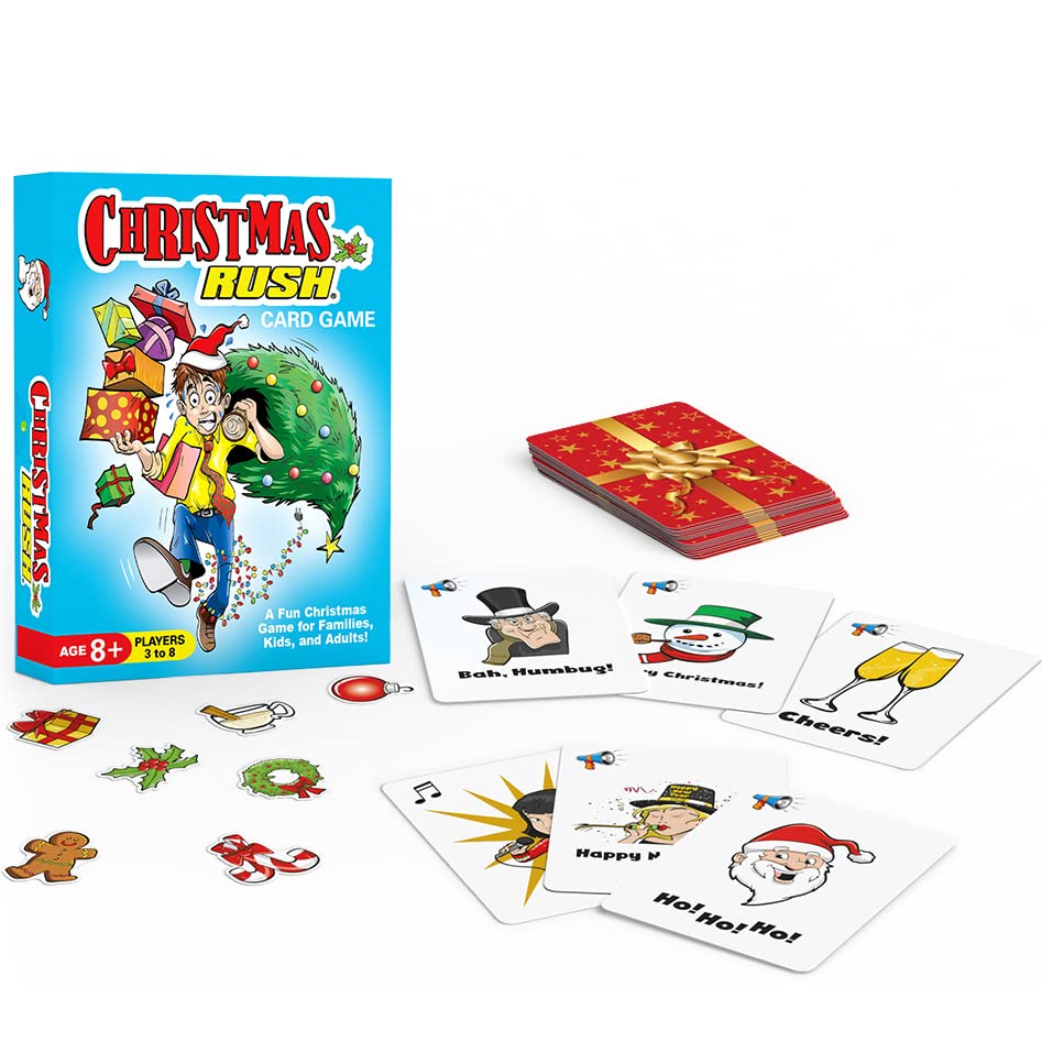 Arizona GameCo Christmas Rush Card Game - a Fun Christmas Game for Families, Kids and Adults – a Great Gift Idea, Party Game or Stocking Stuffer – Ages 8 and Up