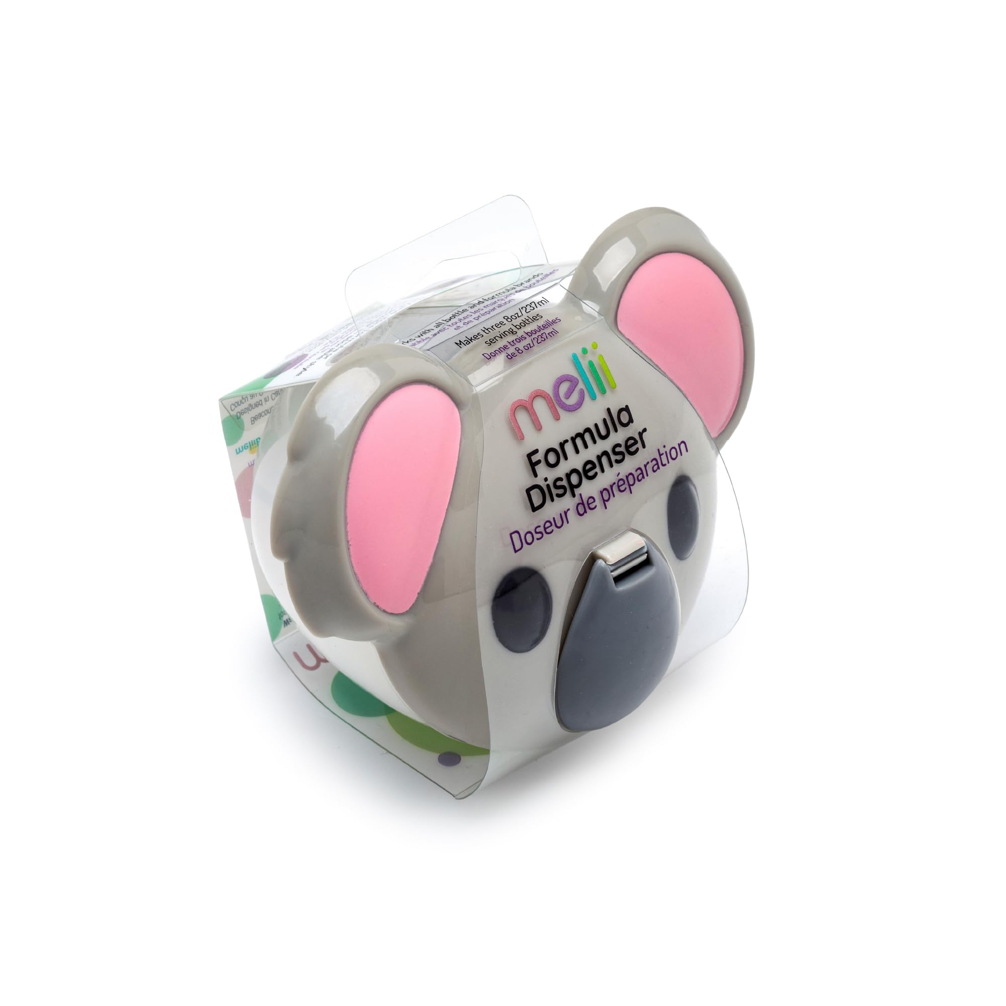 formula dispencer Melii Koala, grey,pink,clear, 8-ounce