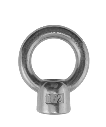 US STAINLESS Stainless Steel 316 Lifting Eye Nut 1/2" Whitworth Thread Pitch of 12 British Thread