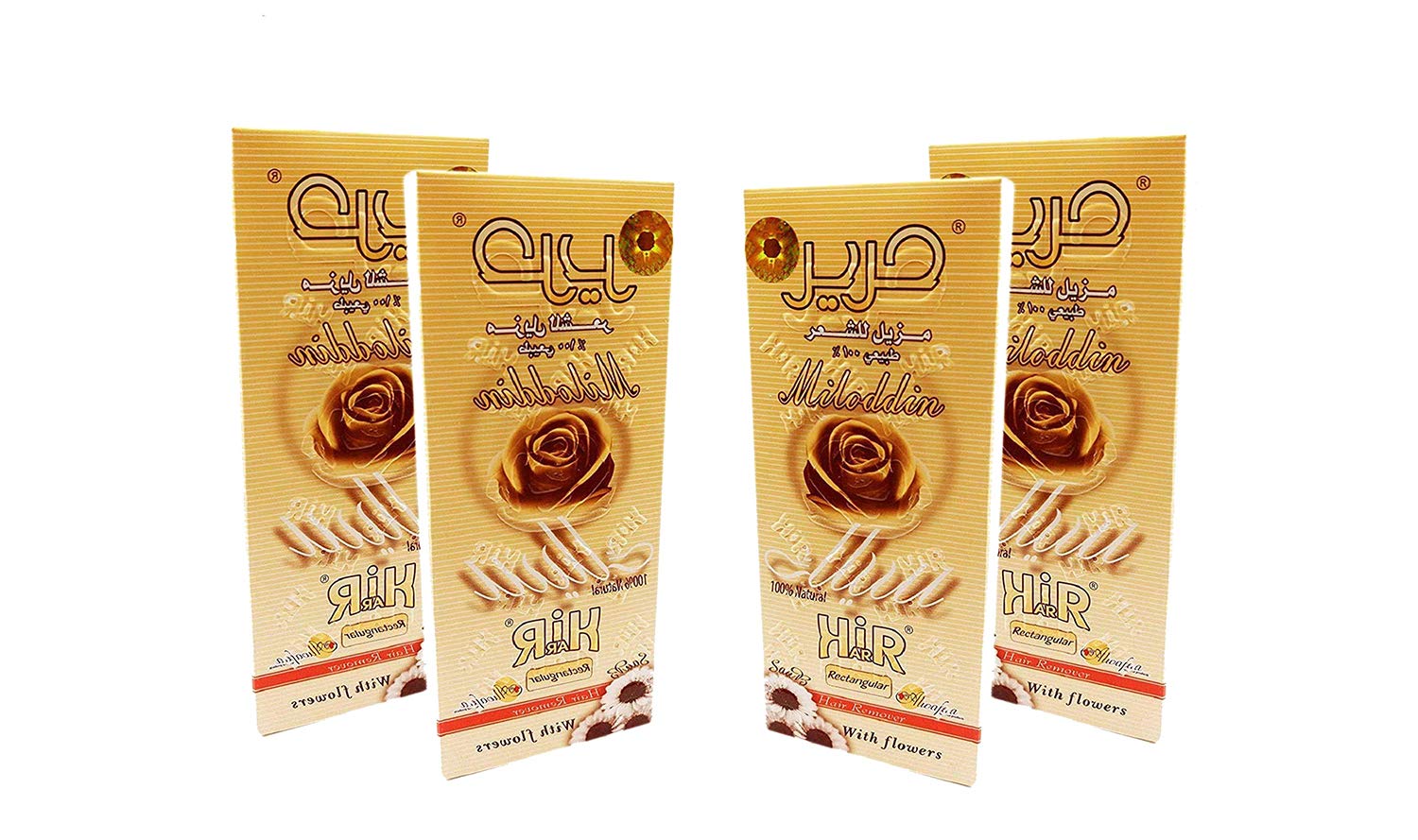 4 Pcs Harir Sweet Sugaring Sugar Paste Wax Waxing Hair Removal Remover 100 Natural All Body Parts Bikini Brazilian Underarms (4 Packets X 100 gm) Total 14.11 oz 400 gm, 3.5 Ounce