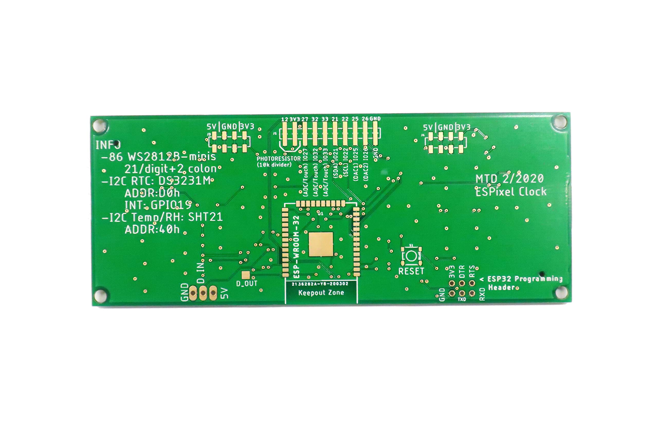 ESPixel Clock Pixel-Based 7 Segment Display for Arduino and Raspberry Pi