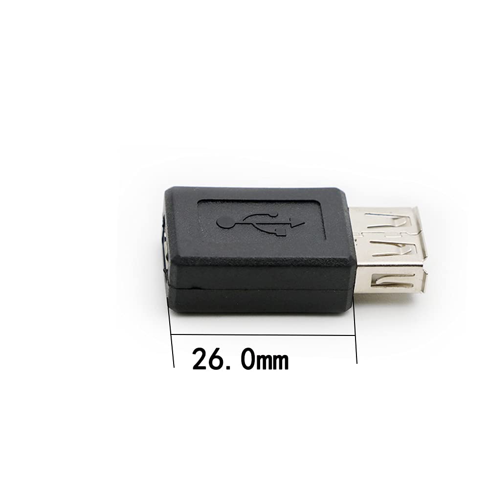 rgzhihuifz 3 Pack USB 2.0 A Female to USB B Mini 5 Pin Female Adapter Converter