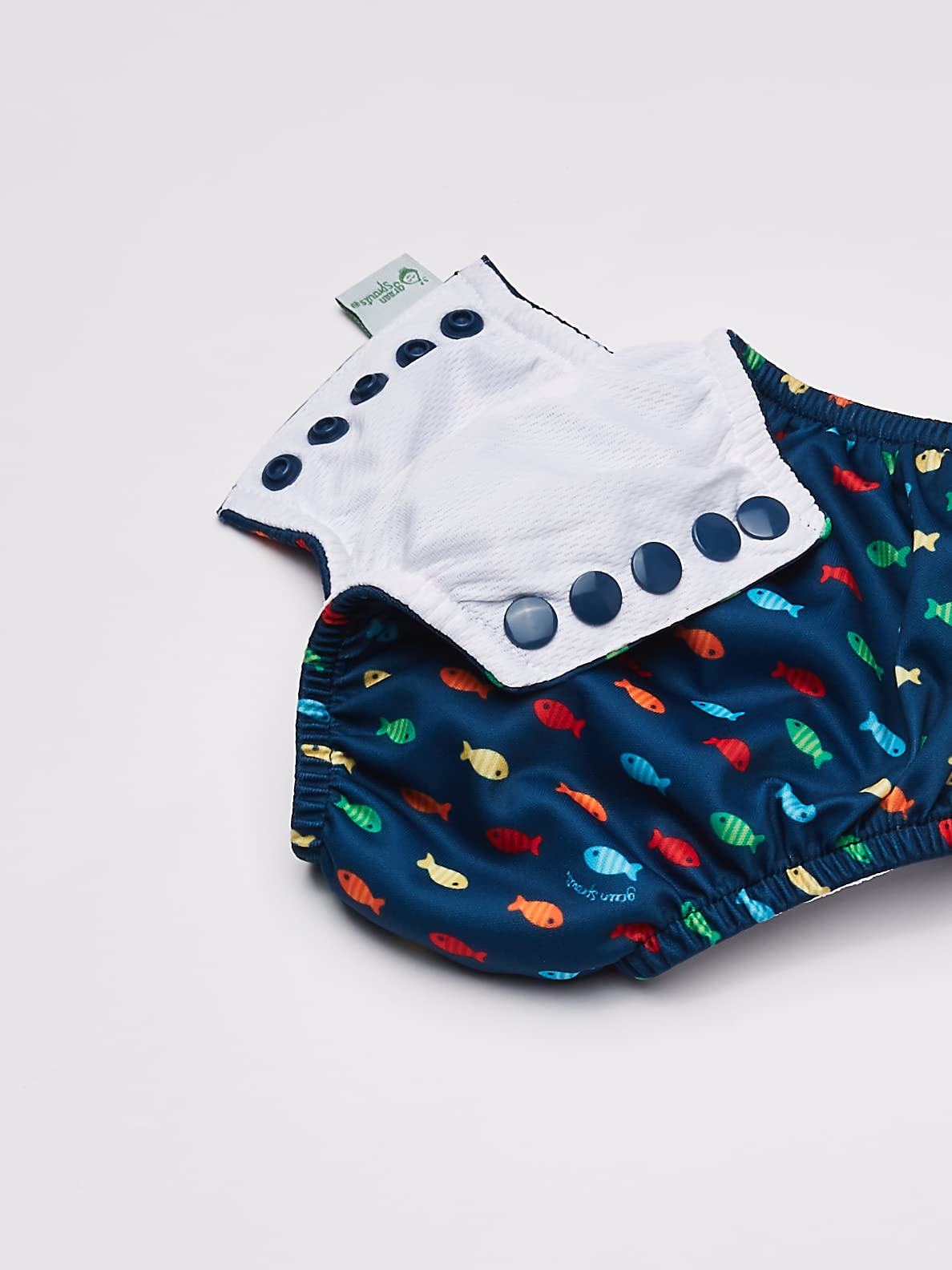 i Play Boys Reusable Absorbent Baby Swim Diapers Navy Fish Geo 4T